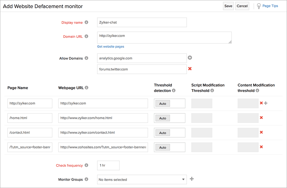 Website Defacement Monitoring – Site24x7